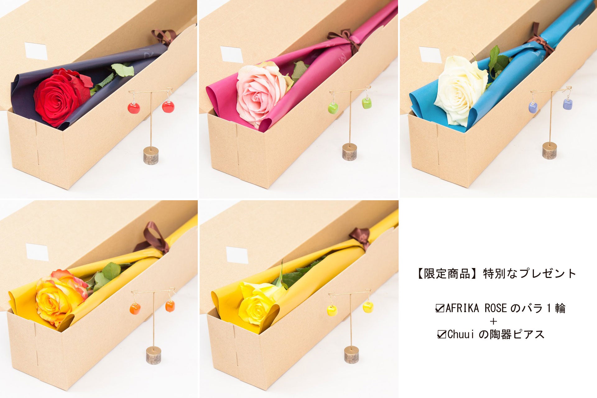 【限定販売】「AFRIKA ROSEのバラ＋Chuuiの陶器ピアス」のスペシャルセット！ – Chuui（チューイ）