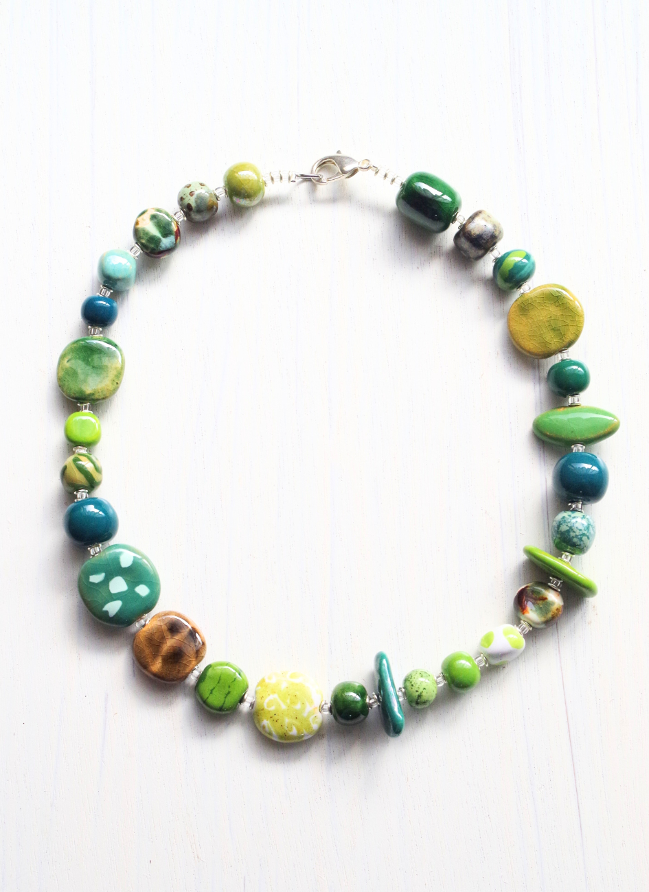職人おまかせネックレス46㎝（グリーンMIX) – Chuui（チューイ）